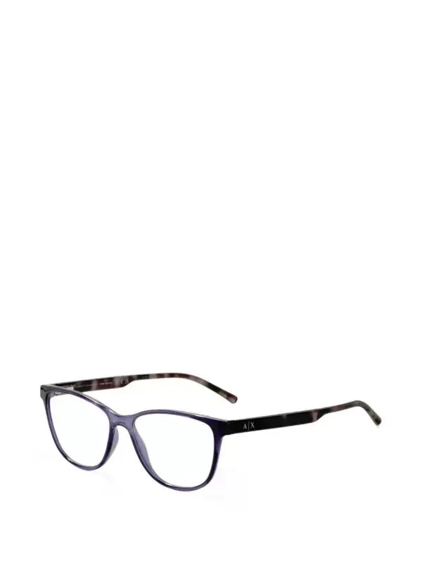 Armani Exchange Tortoiseshell-effect Rectangle-frame Glasses - Purple
