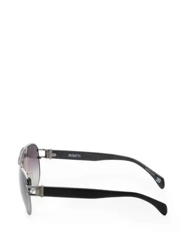 BUGATTI Croc-effect Pilot Sunglasses
