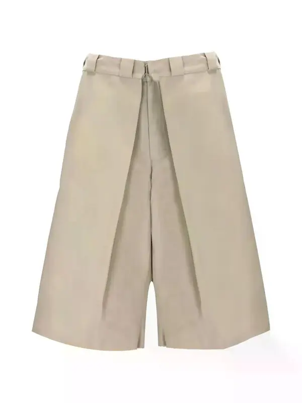 Givenchy Pleated Wide-leg Shorts - Neutrals