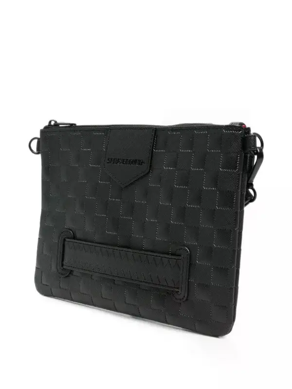 SPRAYGROUND Shark Mouth Checkered Clutch Bag