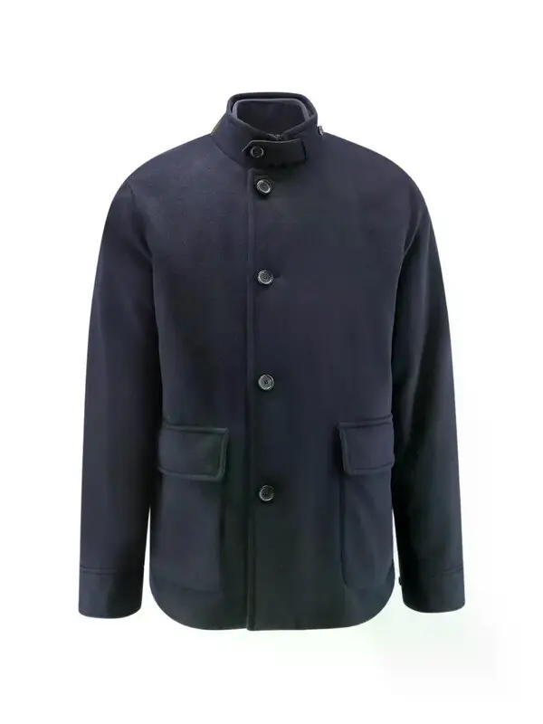 Loro Piana Elan High-neck Coat - Blue