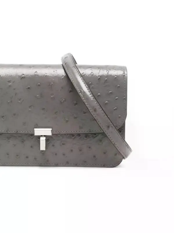 TOTEME T-lock Ostrich-effect Crossbody Bag