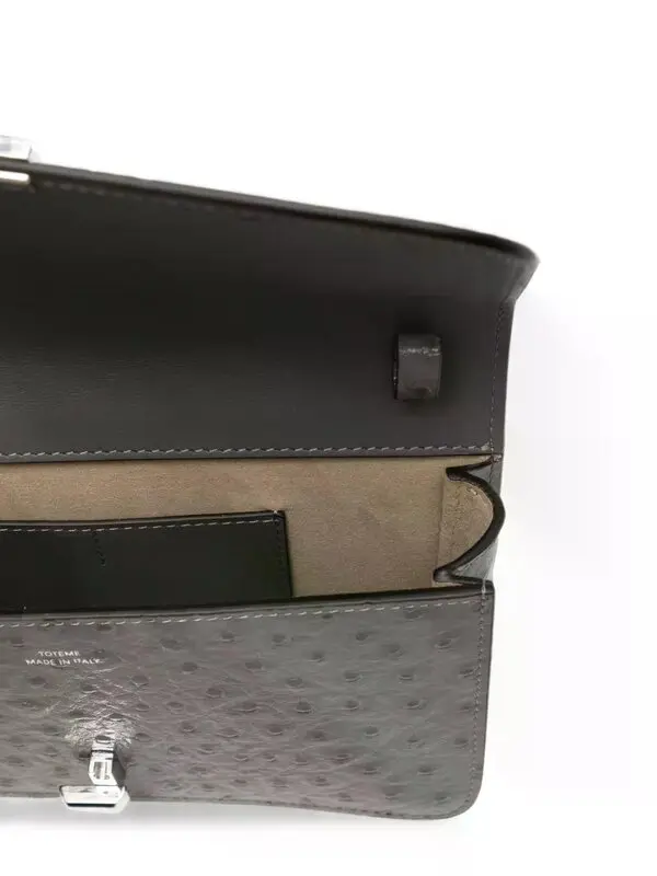 TOTEME T-lock Ostrich-effect Crossbody Bag