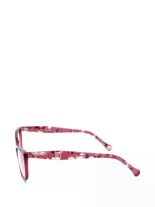 Carolina Herrera Tortoiseshell-effect Rectangle-frame Glasses