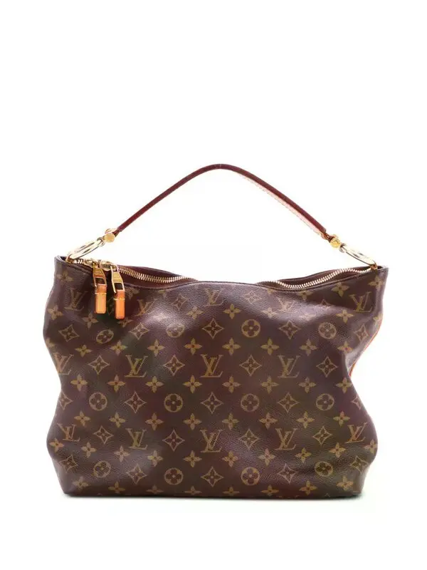 LOUIS VUITTON Sully Hobo Bag Monogram Canvas Pm - Brown