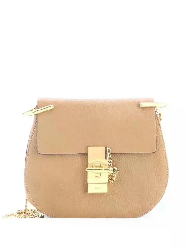 Chloé Drew Leather Mini Crossbody Bag - Brown