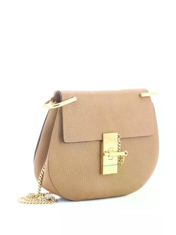 Chloé Drew Leather Mini Crossbody Bag - Brown
