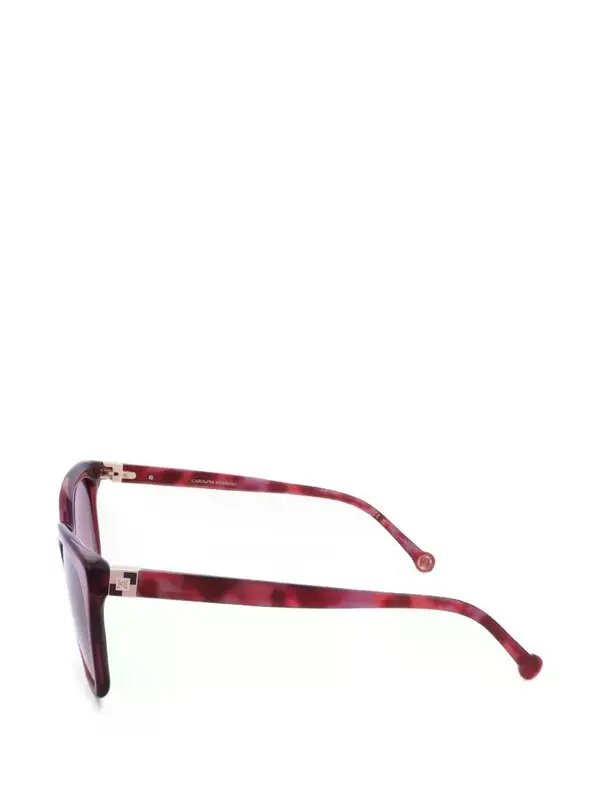 Carolina Herrera Tortoiseshell-effect Geometric-frame Sunglasses