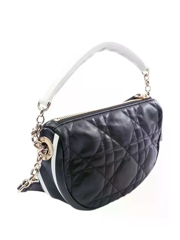 Dior Lambskin Cannage Vibe Hobo Satchel - Black