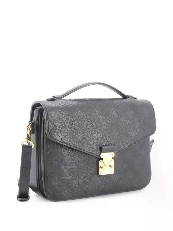 LOUIS VUITTON Pochette Metis Monogram Empreinte Leather East West Crossbody Bag - Black