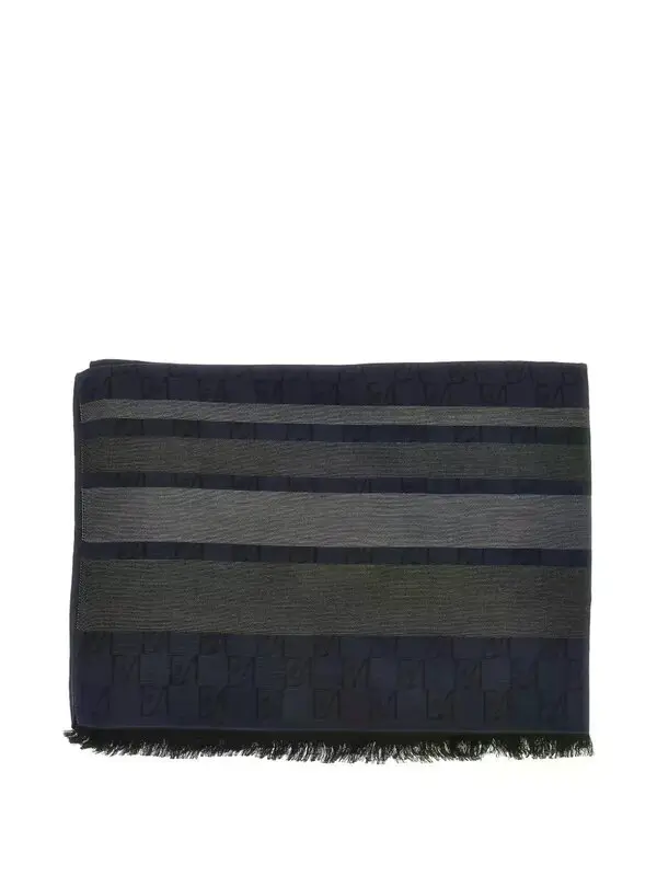 Emporio Armani Logo-jacquard Striped Scarf