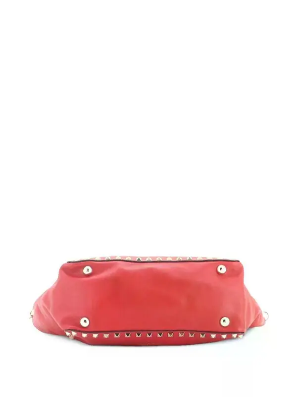 Valentino Garavani Rockstud Soft Leather Small Tote Bag - Red