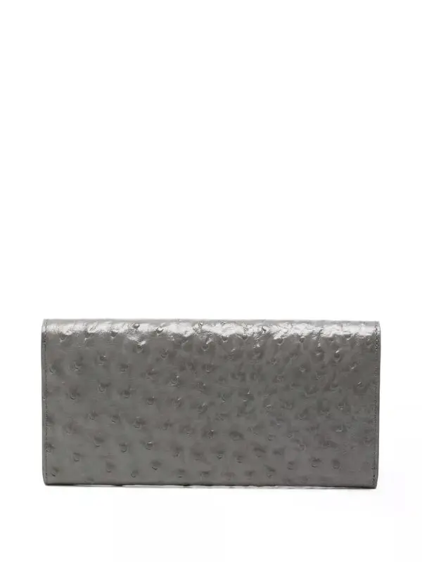 TOTEME T-lock Ostrich-texture Wallet