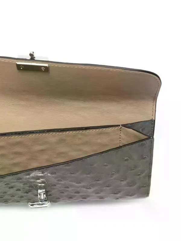 TOTEME T-lock Ostrich-texture Wallet