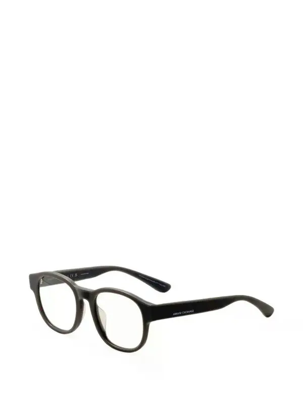 Armani Exchange Matte Round-frame Glasses