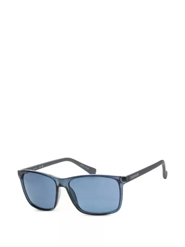 Calvin Klein Rectangle Frame Sunglasses With Tinted Lenses