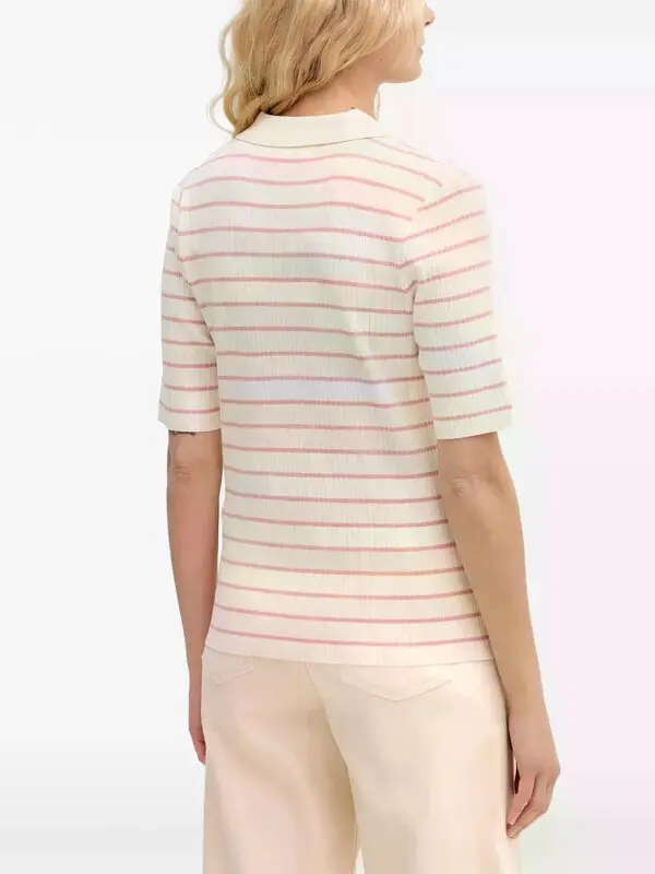 MOS MOSH Mmcaliz Striped Ribbed Polo Shirt