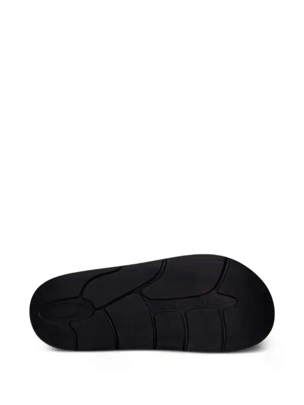 Oakley Logo-embossed Perforated Flip-flops - Black