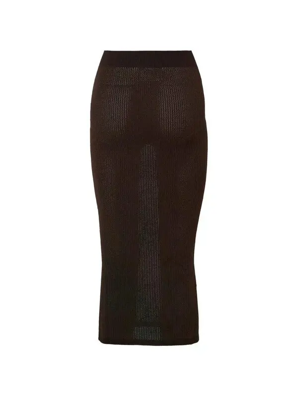 Wolford Seamless Micro-mesh Fitted Midi Skirt