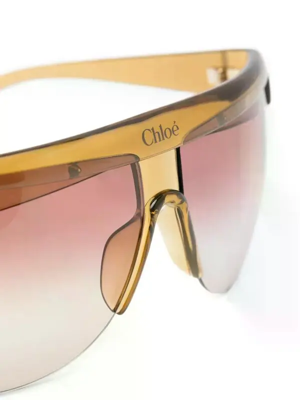 Chloé Gradient Geometric-frame Sunglasses - Neutrals