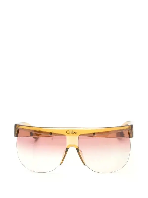 Chloé Gradient Geometric-frame Sunglasses - Neutrals