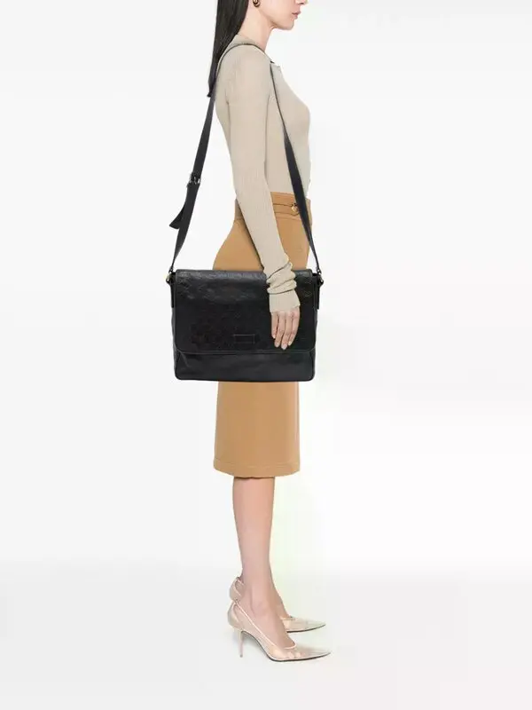 Gucci 2016-2026 Guccissima Messenger Bag Crossbody Bag - Black
