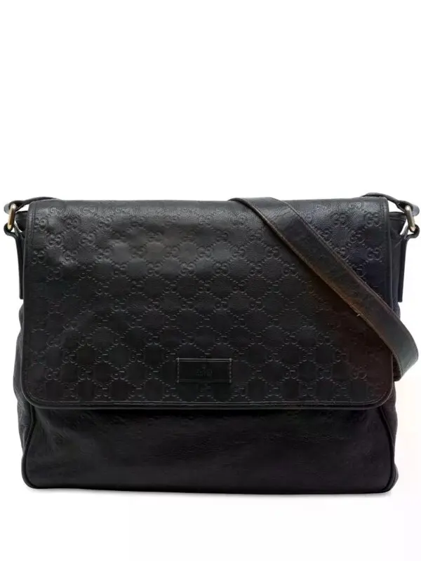 Gucci 2016-2026 Guccissima Messenger Bag Crossbody Bag - Black