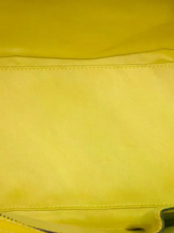Celine Mini Grained Calfskin Luggage Tote Bag - Yellow
