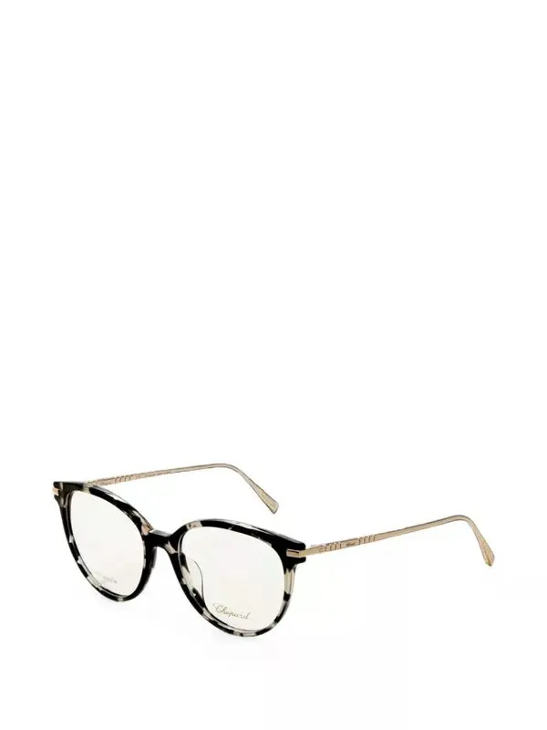 Chopard Tortoiseshell-effect Round-frame Glasses - Grey