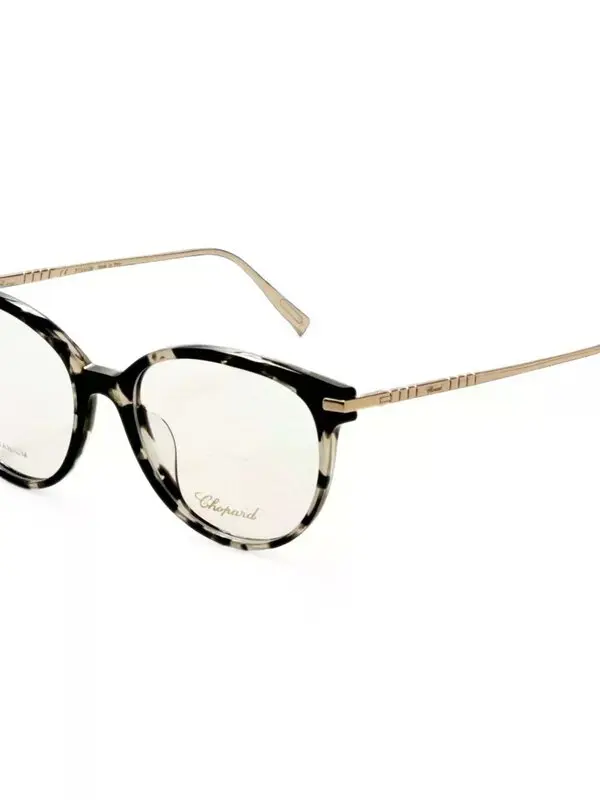 Chopard Tortoiseshell-effect Round-frame Glasses