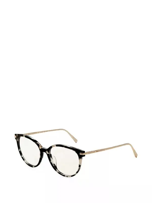 Chopard Tortoiseshell-effect Round Frame Glasses - Grey