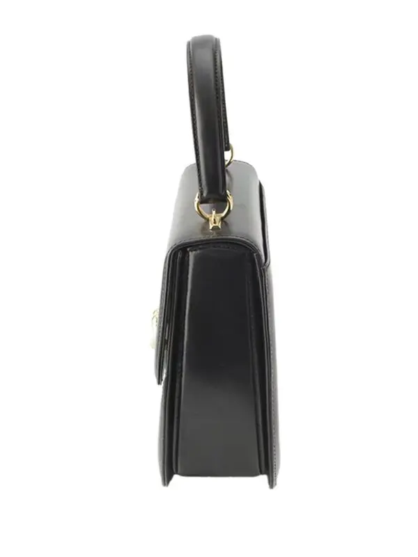 Gucci 20th Century Calfskin Top Handle Bag Satchel - Black