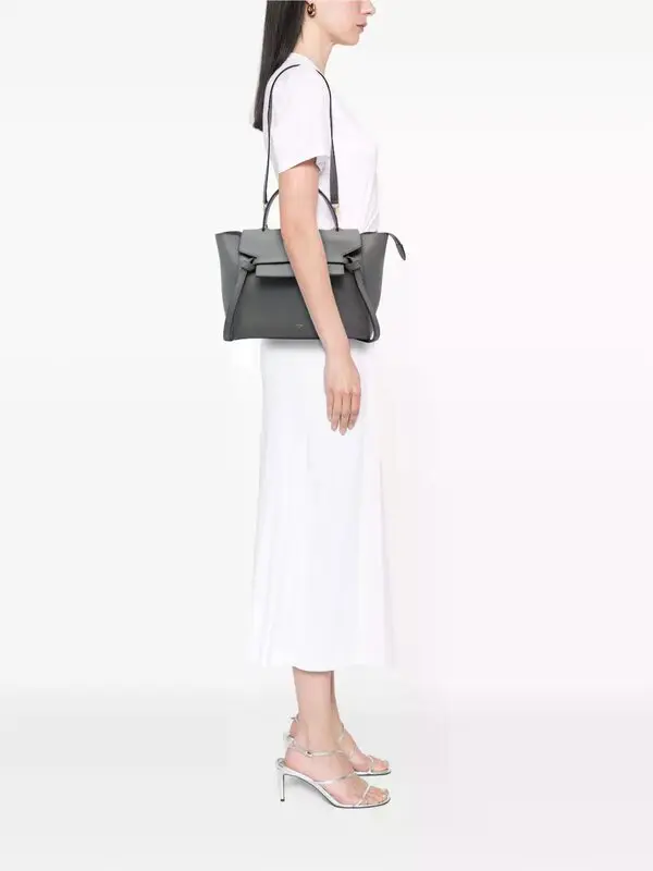 Celine 2018 Mini Grained Calfskin Belt Bag Satchel - Grey
