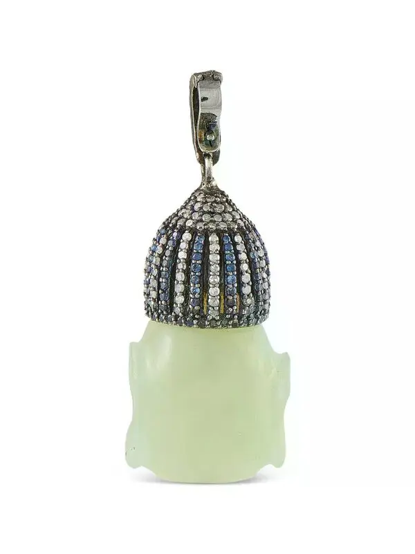 LB EXCLUSIVE Sterling Multi-stone Buddha Pendant - Silver