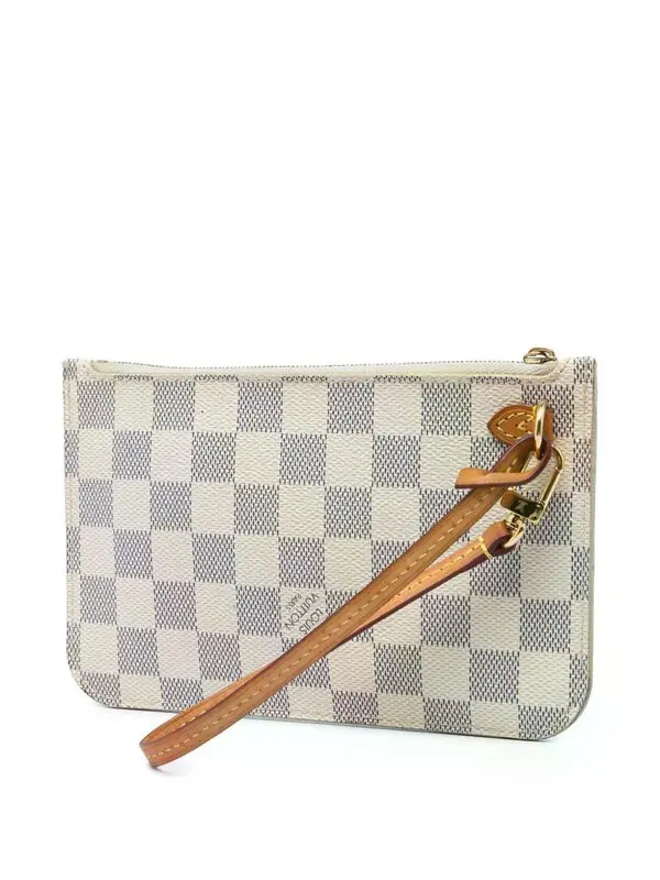 LOUIS VUITTON 2014 Damier Azur Neverfull Pm Pouch