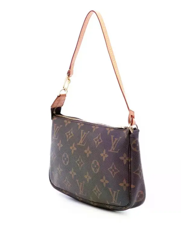 LOUIS VUITTON 2000 Monogram Pochette Accessoires Shoulder Bag - Brown