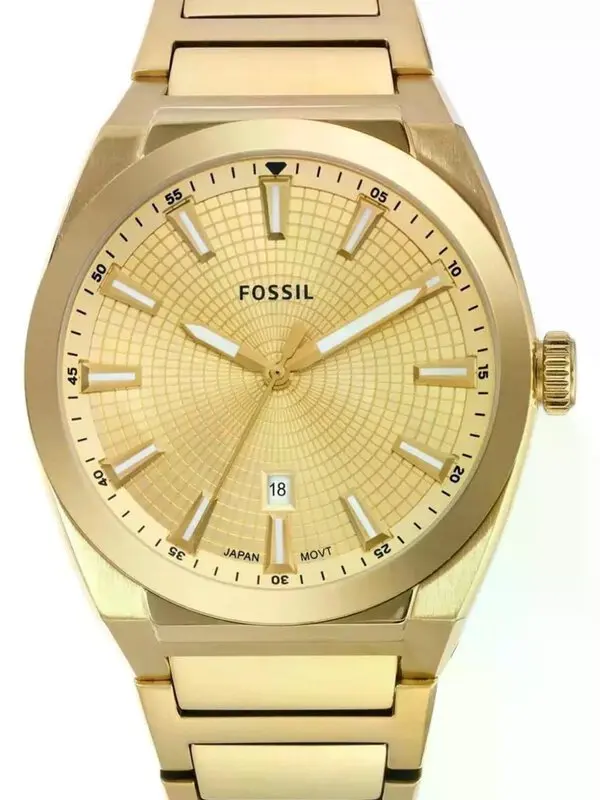 Fossil Tone Textured Dial Watch - Gold