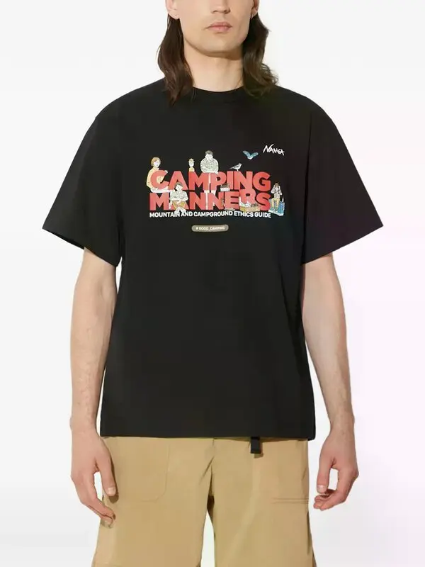 NANGA Camping Manners T-shirt - Black