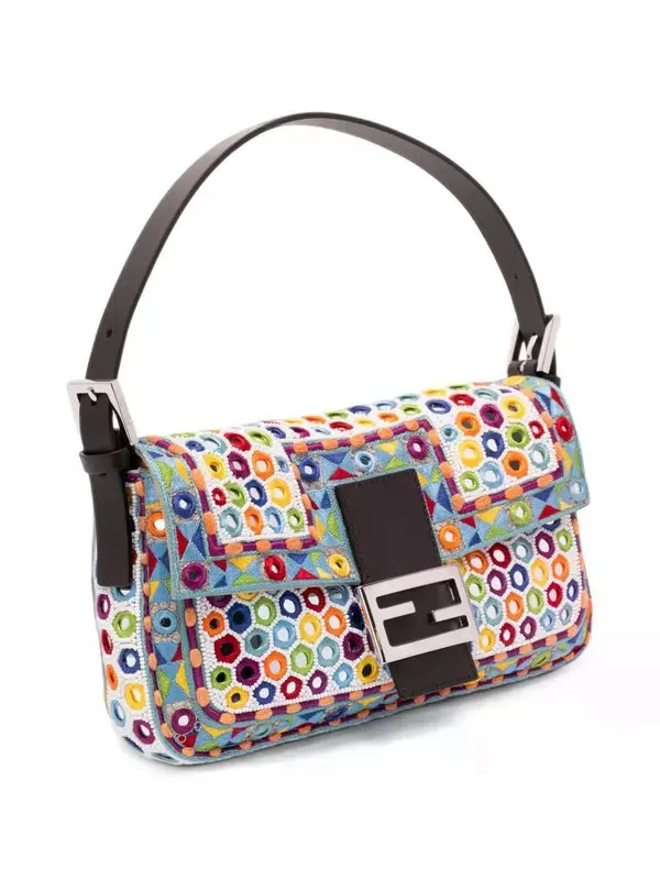 Fendi Baguette Bead-embellished Shoulder Bag
