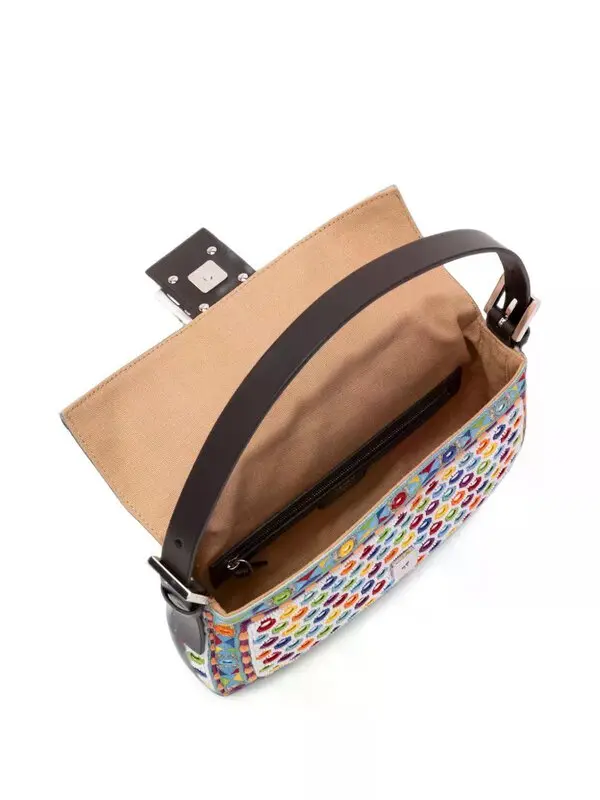 Fendi Baguette Bead-embellished Shoulder Bag