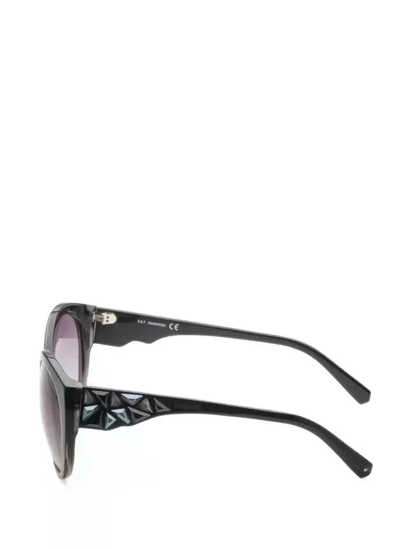 SWAROVSKI Crystal Embellished Round Frame Sunglasses