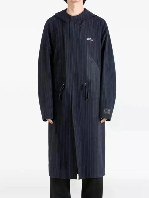 Undercover Pinstripe Hooded Coat