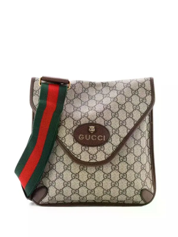 Gucci Neo Vintage Envelope Messenger Gg Coated Canvas Medium Crossbody Bag - Brown