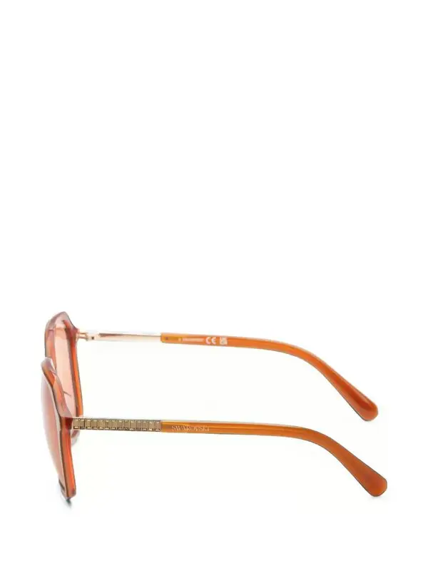 SWAROVSKI Crystal-embellished Geometric-frame Sunglasses