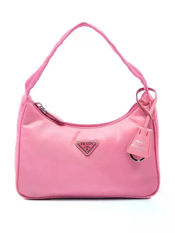 Prada 2019-2026 Mini Tessuto Re Edition 2000 Shoulder Bag - Pink