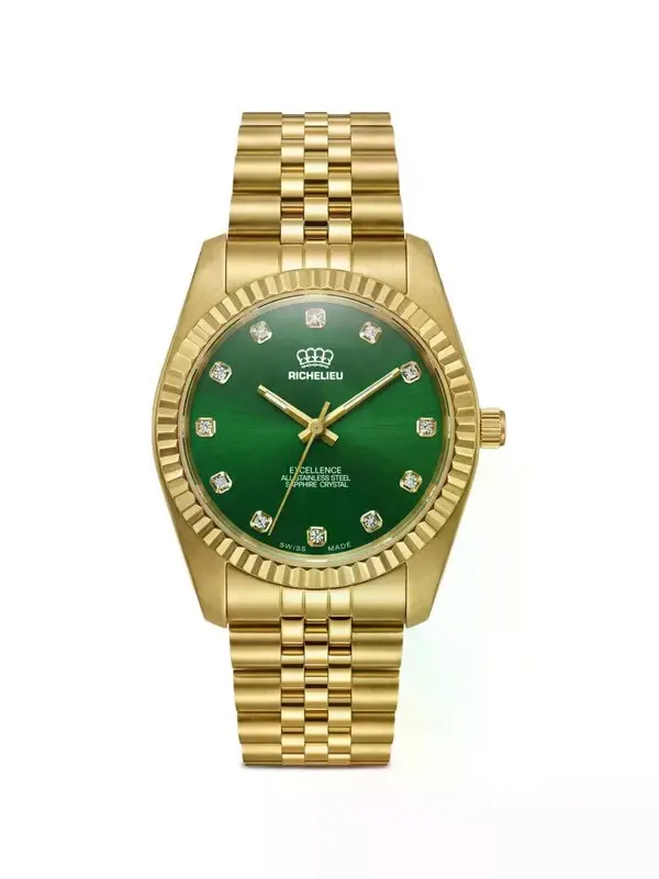 RICHELIEU SWISS Richelieu Excellence 22mm Quartz Watch With Dial - Green
