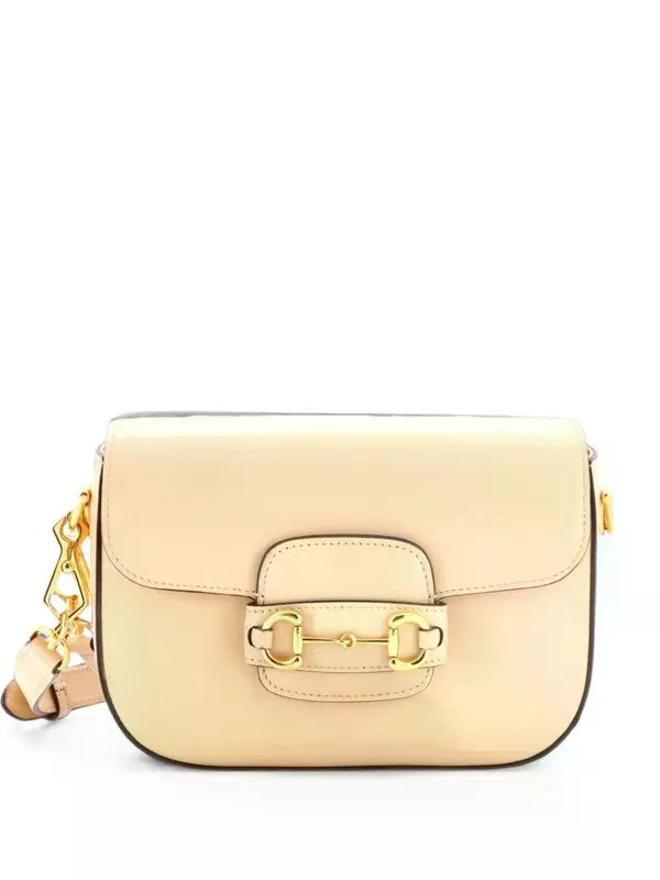 Gucci Horsebit 1955 Leather Mini Shoulder Bag - Neutrals