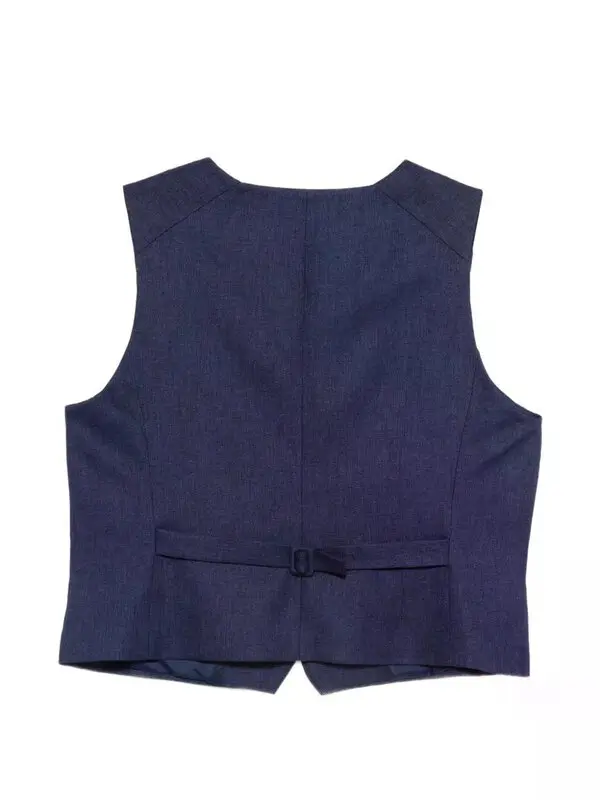 MAISON123 Abel Button-up Waistcoat - Blue