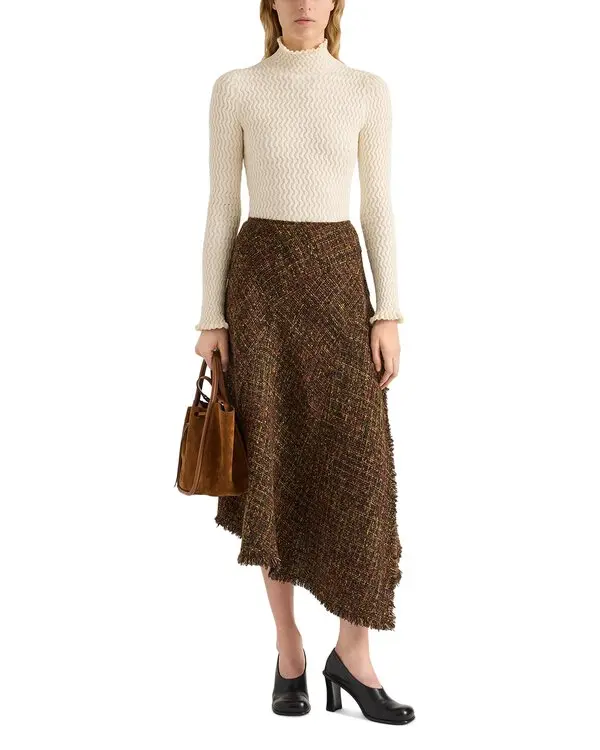 Proenza Schouler White Label Layne Asymmetric Tweed Skirt
