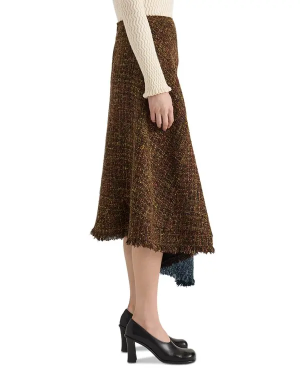 Proenza Schouler White Label Layne Asymmetric Tweed Skirt